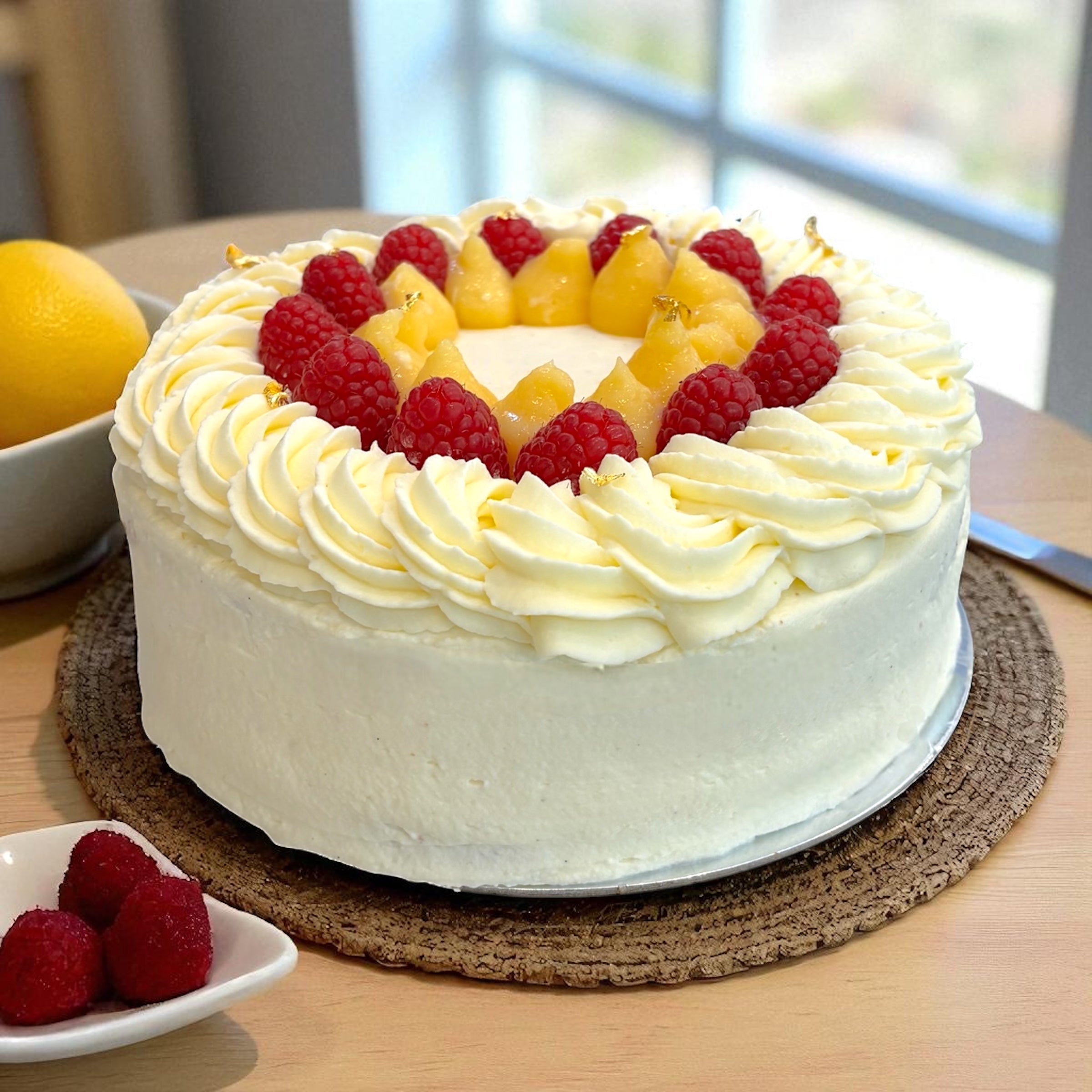 Raspberry Lemon Cream Cake – Les Dimanches Pâtisserie